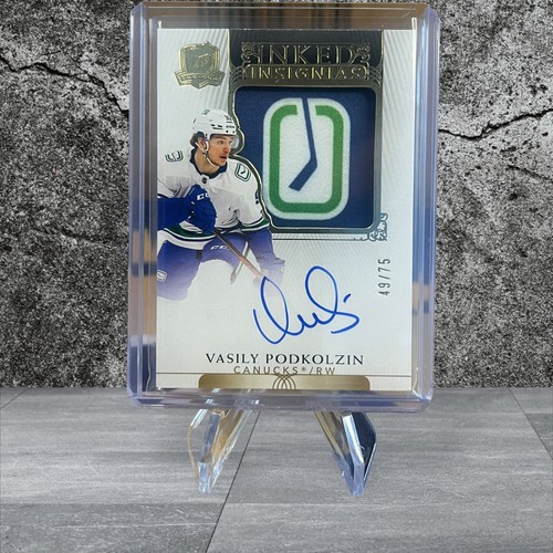2021 UPPER DECK THE CUP INKED INSIGNIAS VASILY PODKOLZIN LOGO AUTO /75 ...