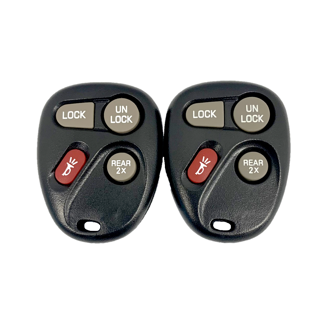 2 OEM Electronics Keyless Remote Fobs 4 Button Rear2X KOBLEAR1XT ...
