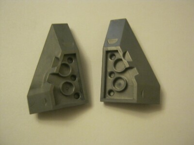 Mega Bloks 1 Set (Pair) Silver Gray 3x6 Inverted Slipped Wedge Bricks ...