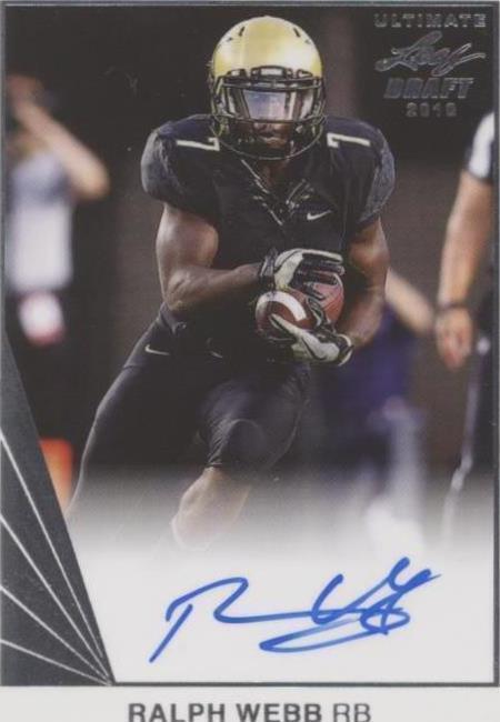 2018 Leaf Ultimate Draft - 90 Leaf Autographs Ralph Webb #BA-RW1 (AU ...