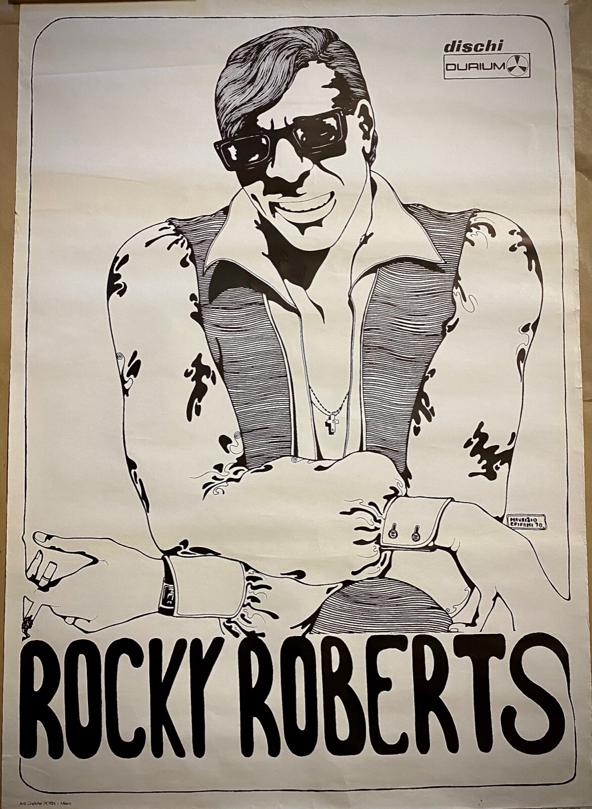 Rocky Roberts - Poster Original Durium Discs - '70 | eBay
