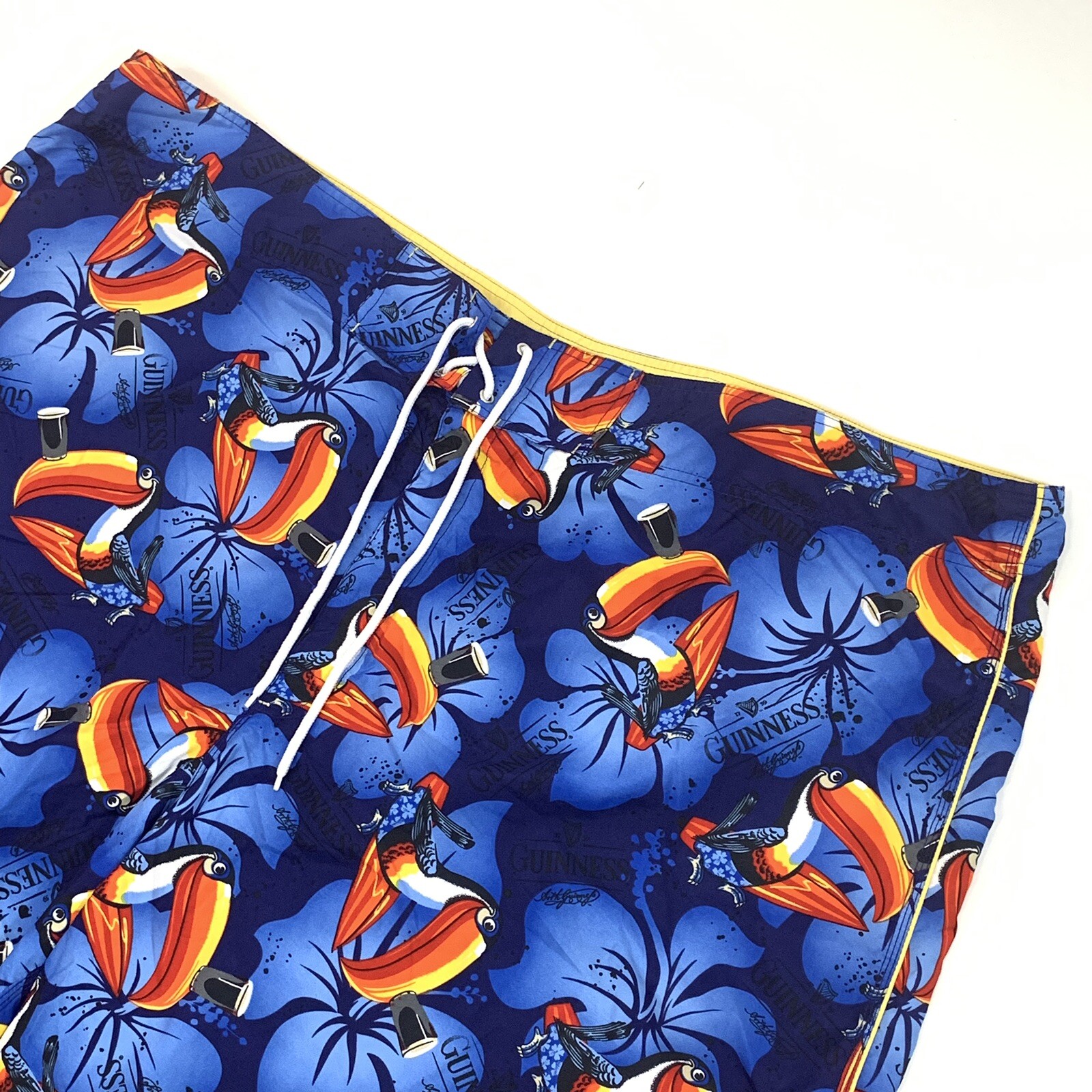 Guinness Beer Toucan Swim Trunks Hibiscus Floral Swim… - Gem