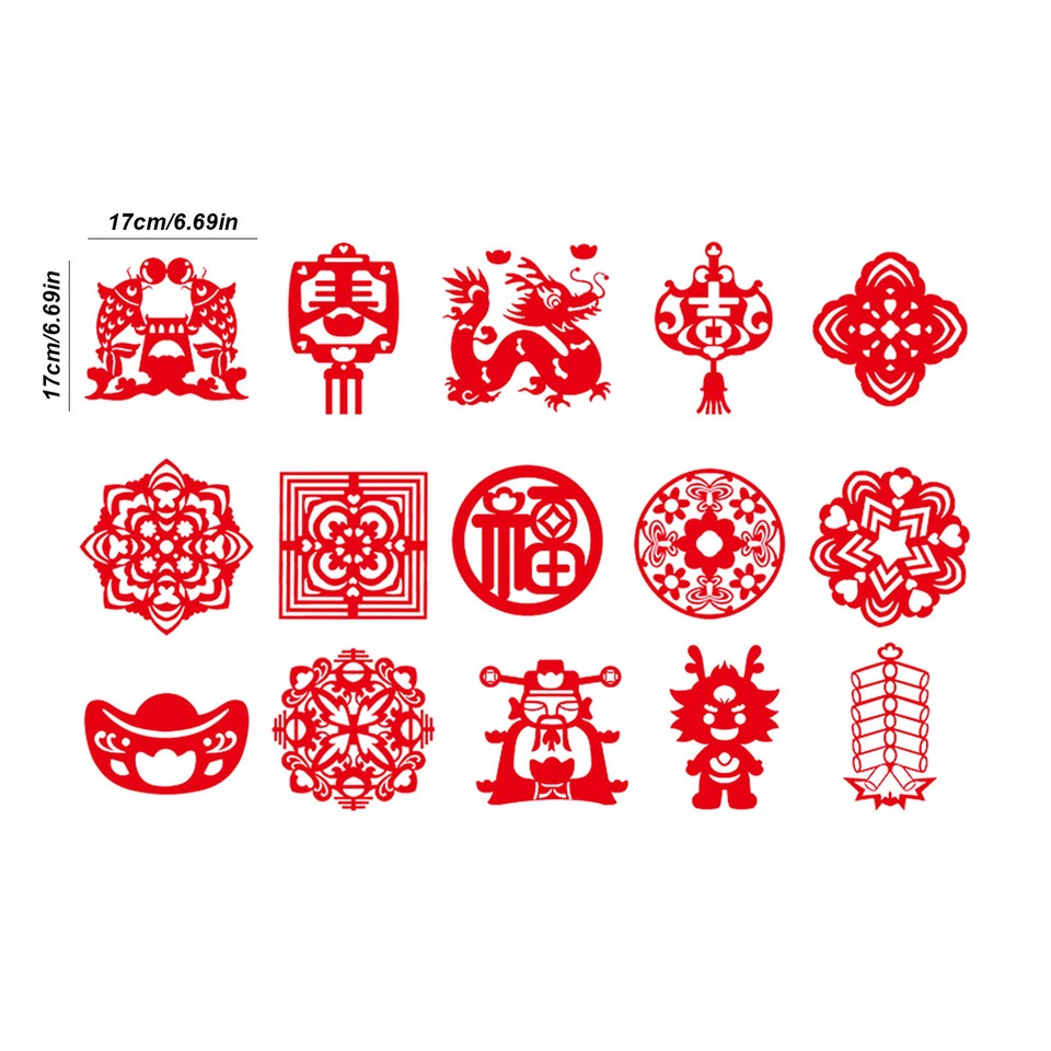 DIY Chinese Paper Cutting Art Kit Spring Festival Paper-Cut Kit for ...