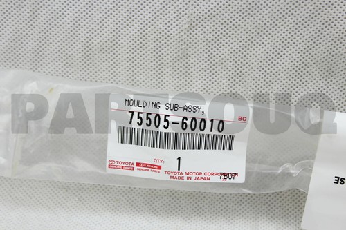 7550560010 Genuine Toyota MOULDING, ROOF DRIP SIDE FINISH, RH 75505 ...