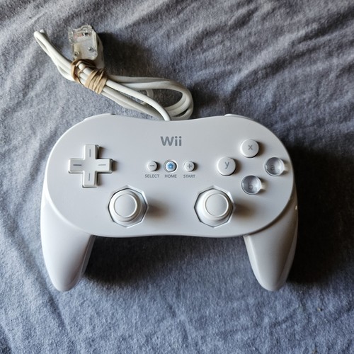 Official Nintendo Wii Pro Controller Classic White RVL-005(02) OEM ...