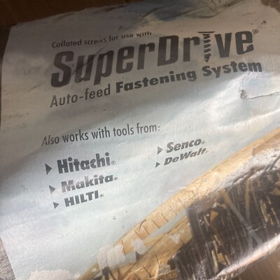 Grabber SuperDrive Collated Screws 8 x 2" 1000Pcs CB200L3YZ - auto-feed ...