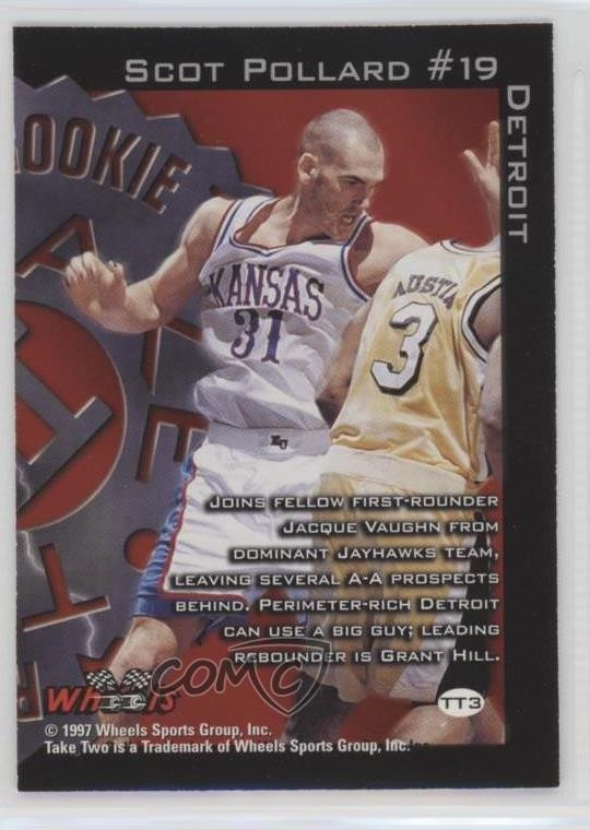 1997 Wheels Rookie Thunder Take II Rising Storm Scot Pollard #TT3 RC ...