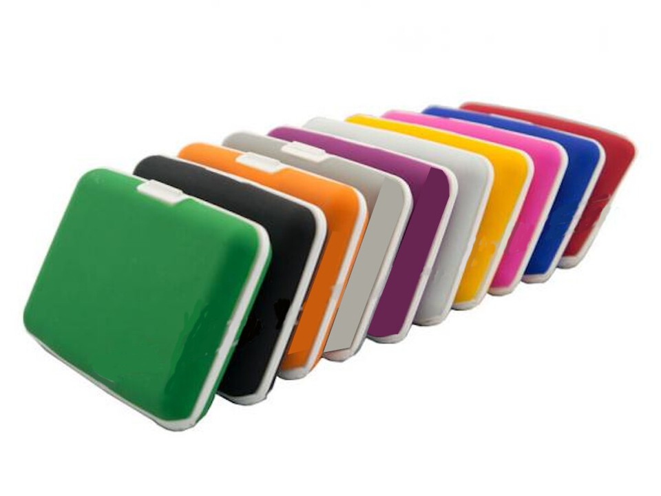 Silicone credit card holder wallet purse case business card protect ...