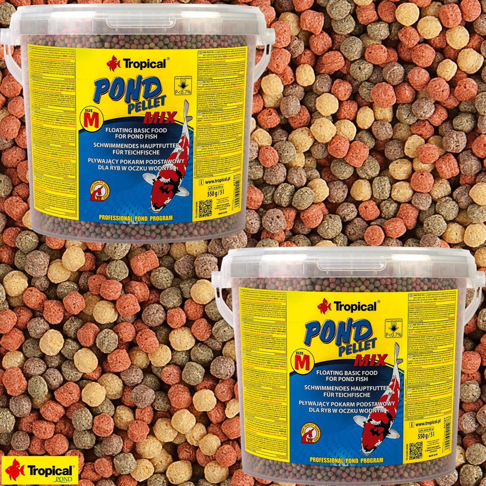 Tropical Pond Pellet Mix M 2x 5L Teichfutter Koi Goldfisch | eBay.de