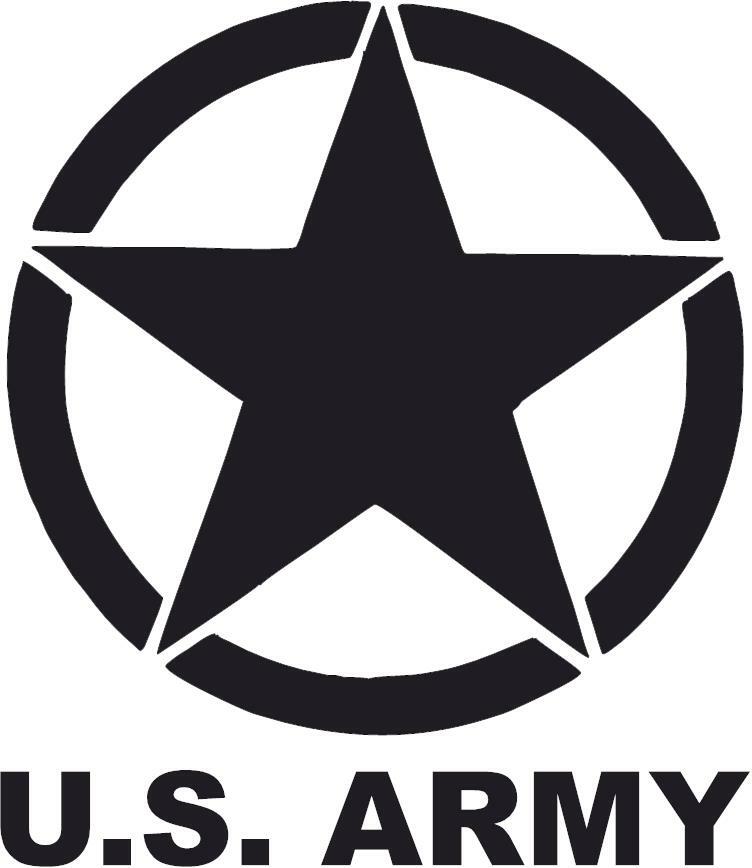 "U. S. Army WW II Star" 3 Mil Vinyl Sticker for Car or Truck Window | eBay