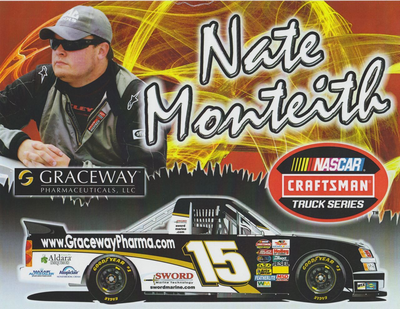2009 Nate Monteith Graceway Pharmaceuticals Toyota Bristol NASCAR CWTS ...