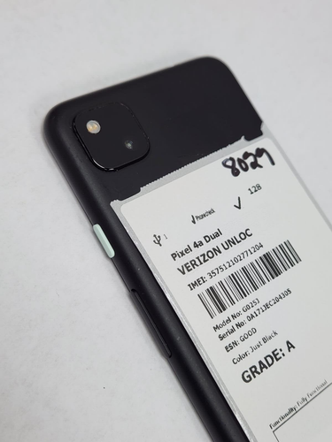DEFECTIVE - Google Pixel 4a - 128GB - Black - Verizon Unlocked - G025J ...