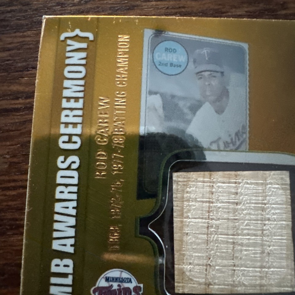 2002 Topps Gold Label - ROD CAREW - Award Ceremony Game Used Bat TWINS ...