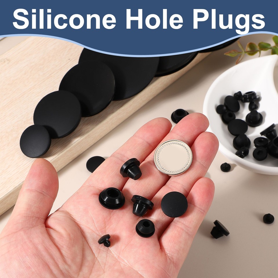 Rubber Silicone Hole Plugs for 25-27 mm Round Holes 25 mm & 12 Pack ...