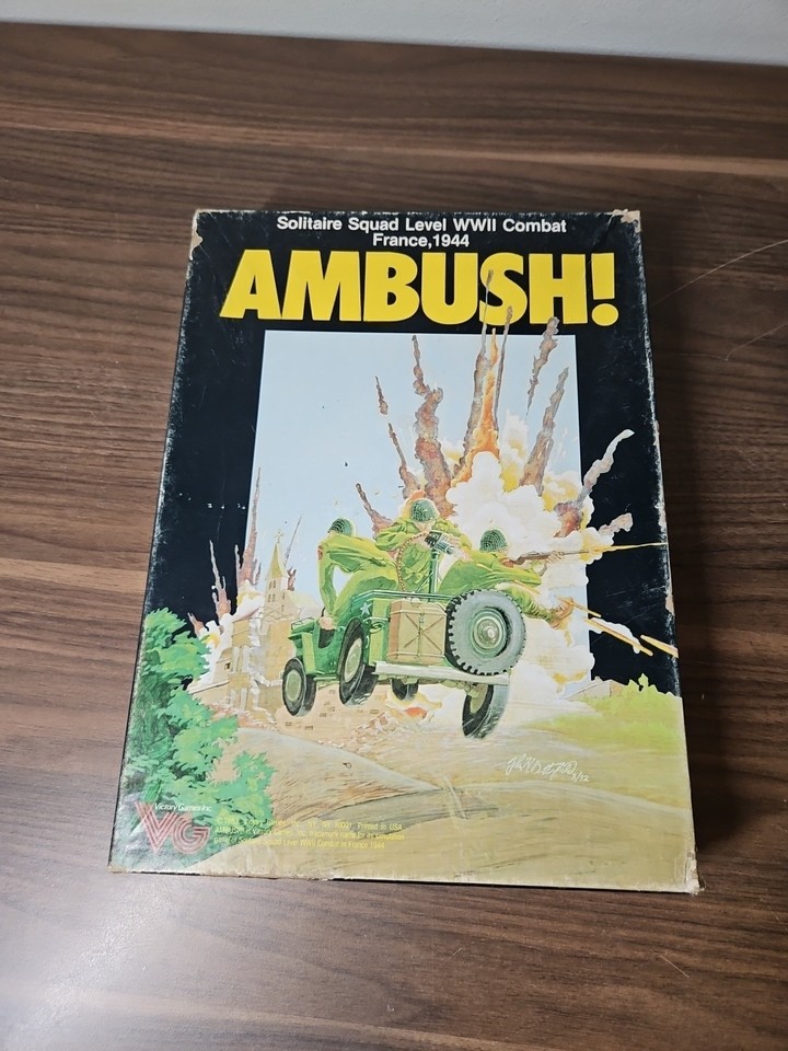 AMBUSH Solitaire Squad Level WWII Combat France 1944 Victory Games 1983 ...