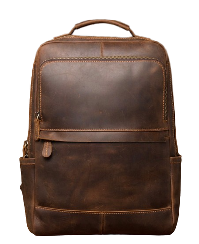 Buffalo Leather Backpack Shoulder Bag 15" Laptop Rucksack Office School ...