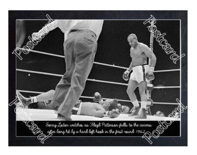 Historic Sonny Liston vs Floyd Patterson 1962 Boxing Postcard | eBay