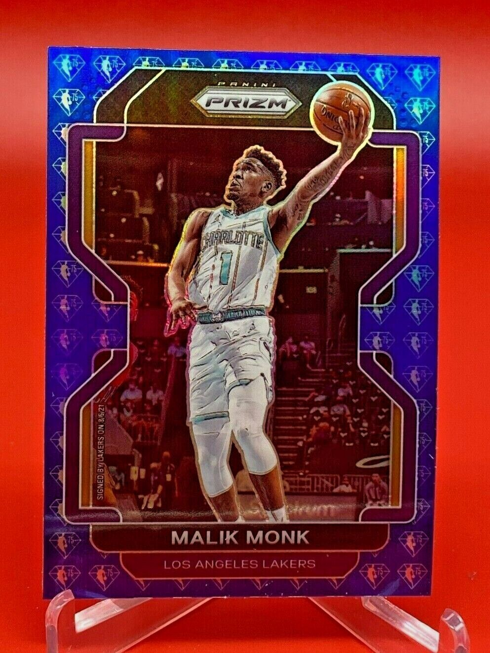 2021-22 PANINI PRIZM MALIK MONK 75th ANNIVERSARY BLUE DIAMOND PRIZM #56 ...