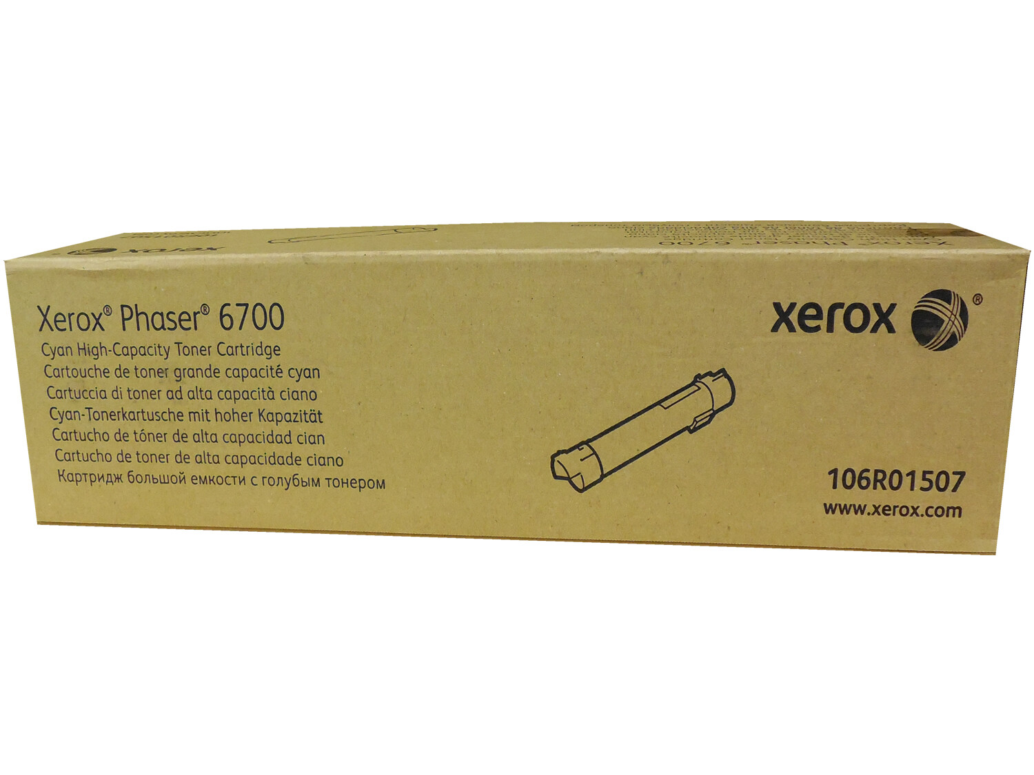 Xerox 106R01507 Phaser 6700 High Yield Cyan Toner Genuine OEM Retail ...
