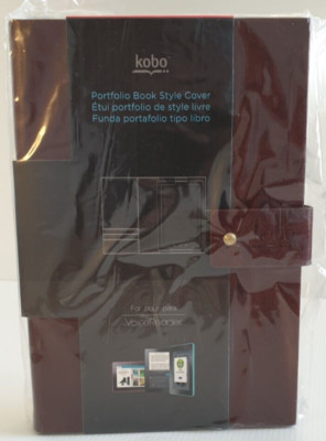KOBO PORTFOLIO BOOK STYLE COVER for Vox eReader Brown Genuine Kobo ...