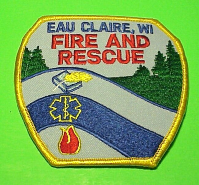 EAU CLAIRE WISCONSIN WI FIRE / RESCUE 4" FIRE DEPT PATCH FREE SHIPPING ...