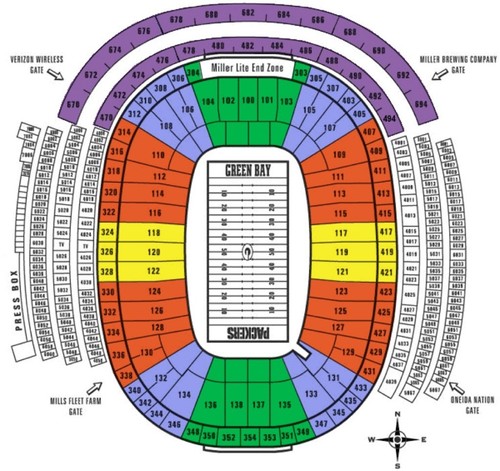 GREEN BAY PACKERS VS NEW YORK JETS SEC 117 - 2 TICKETS AUG 9TH @ 7PM ...