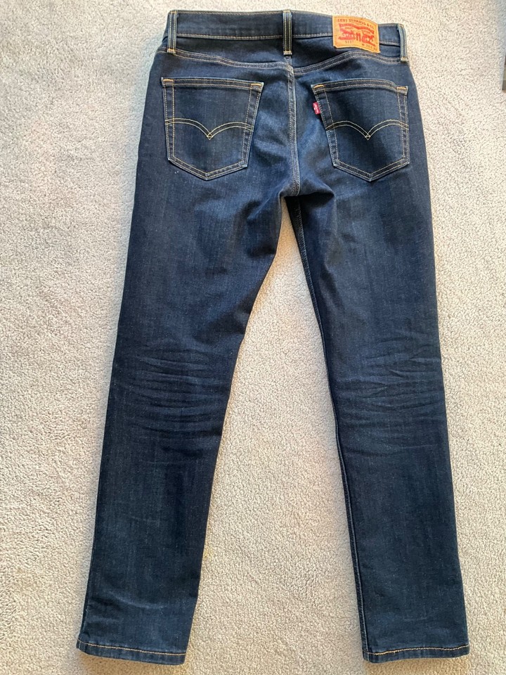 Levis Mens Jeans 511 W31 L31 (Hemmed) Dark Blue Denim | eBay Australia