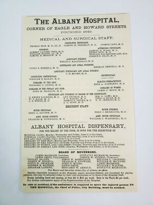 1896 Albany New York Print Advertisement Hospital Dodge Real Estate ...