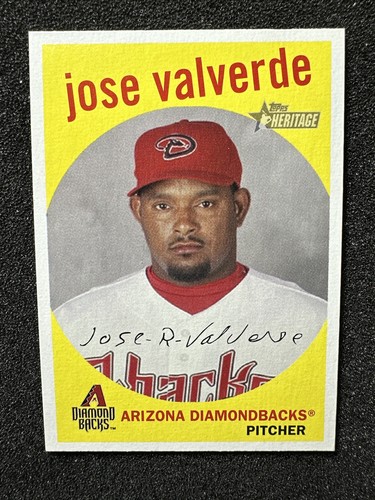 JOSE VALVERDE #196 2008 Topps Heritage Black Back Variation QTY ...