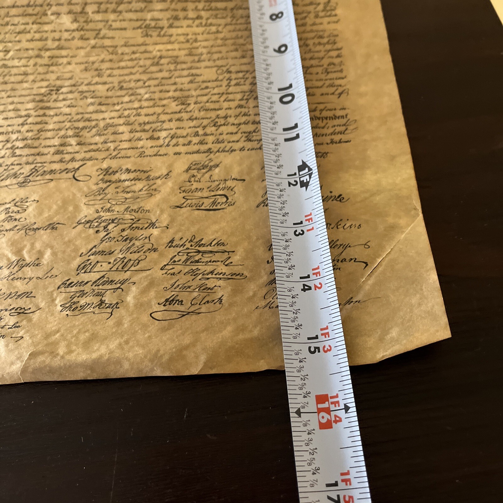 United States Declaration of Independence Antique Parchment Excellent ...