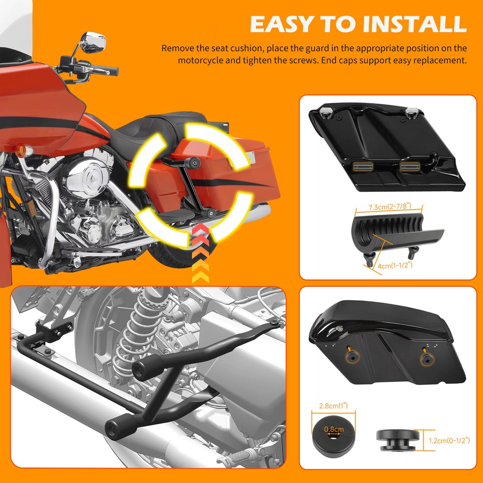 Saddlebag Guard Tip-Over Bar For Harley Touring Road Glide Street Glide ...