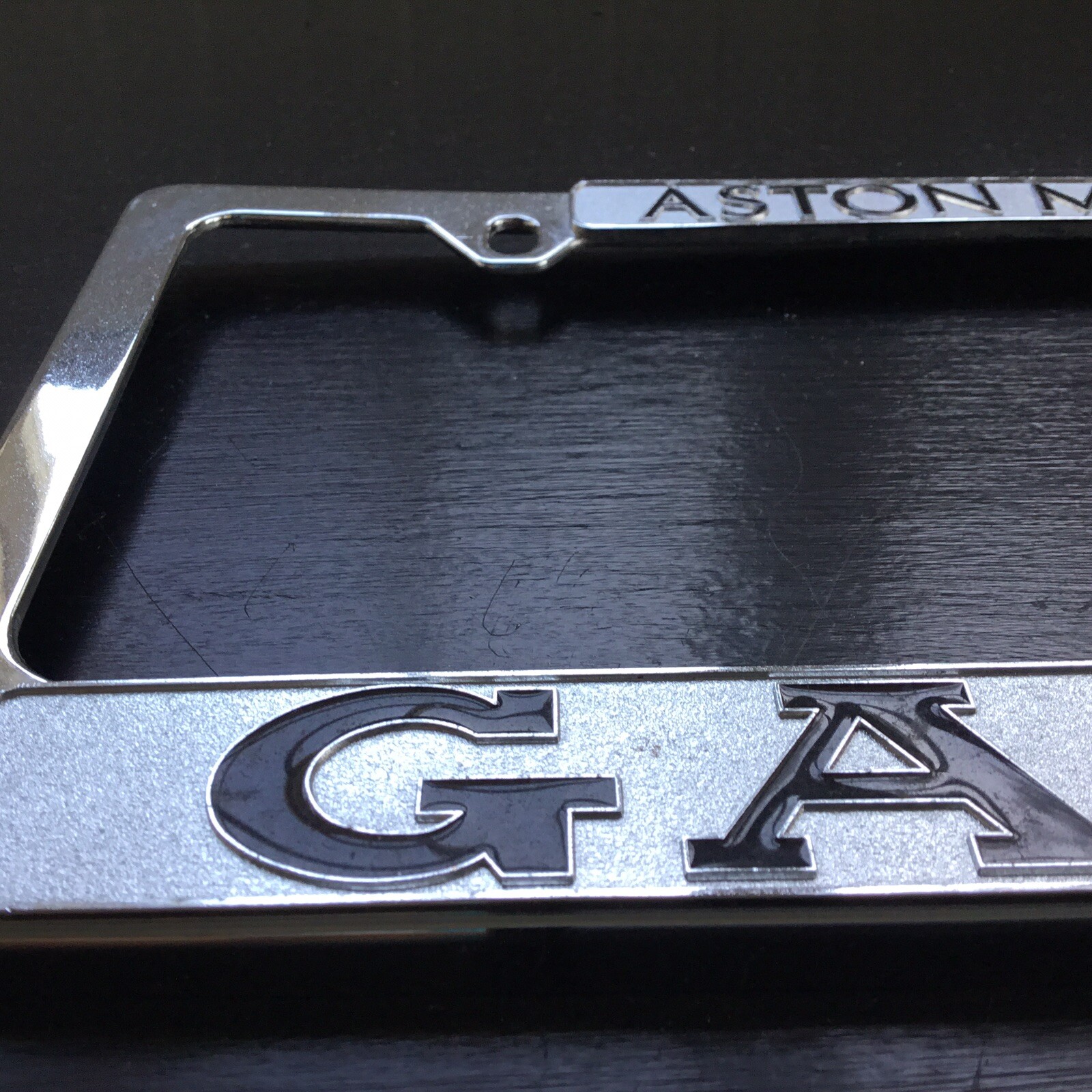 GALPIN ASTON MARTIN CHROME LICENSE PLATE FRAME VINTAGE DB7-VOLANTE ...