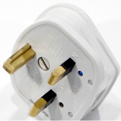 1 x Non-Standard T-Shaped 13A UK Plug, White MK | eBay UK