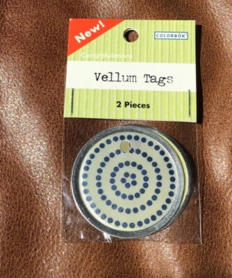 COLORBOK VELLUM METAL RIMMED TAGS NOS NLA * | eBay