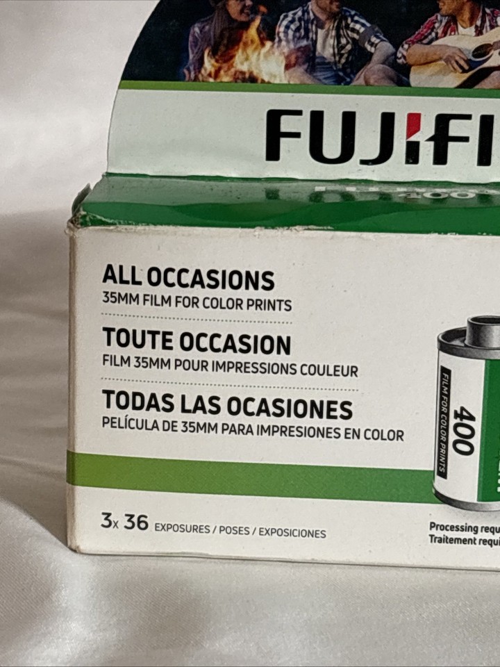 New FUJIFILM 400 ISO 35mm Film 3-Pack - 36 Exposures Each Color Print ...