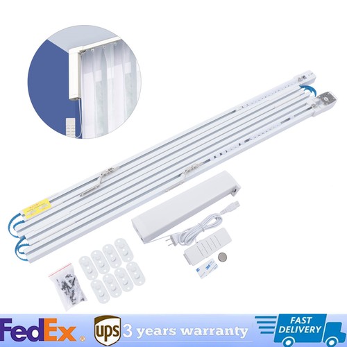 Automatic 13 Feet Motorized Electric Window Curtain Rod Track 4 Slide ...