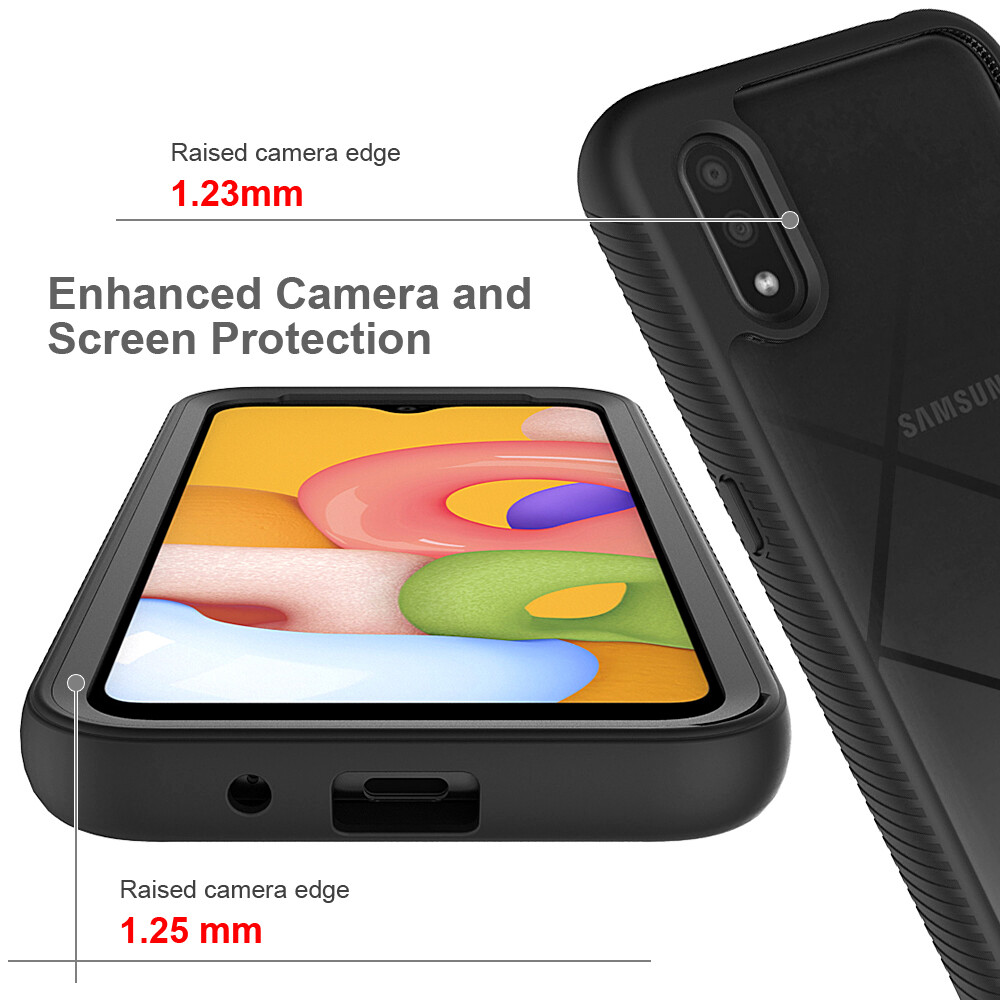 For Samsung Galaxy A21 Phone Case Cover Shockproof + Tempered Glass ...