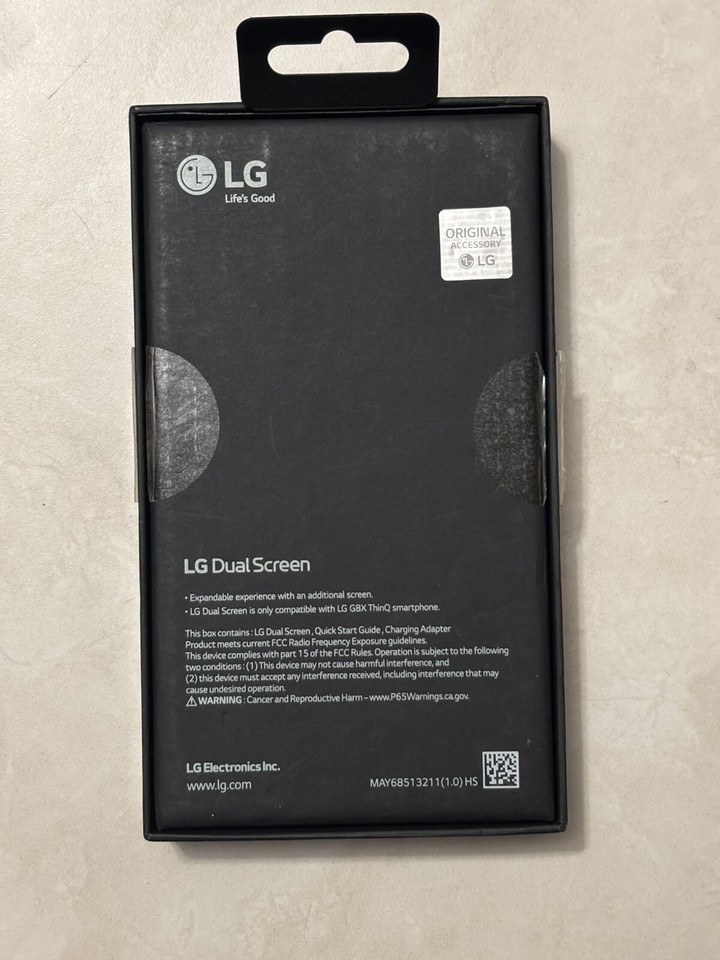 LG DUAL SCREEN CASE THIN Q LM-V515N FOR LG G8X - BLACK 691322015287| eBay