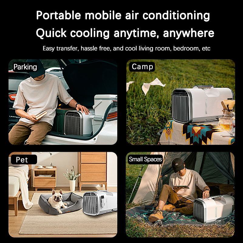 110V Electric Mini Portable Air Conditioner Outdoor Camping Tent AC Kit ...