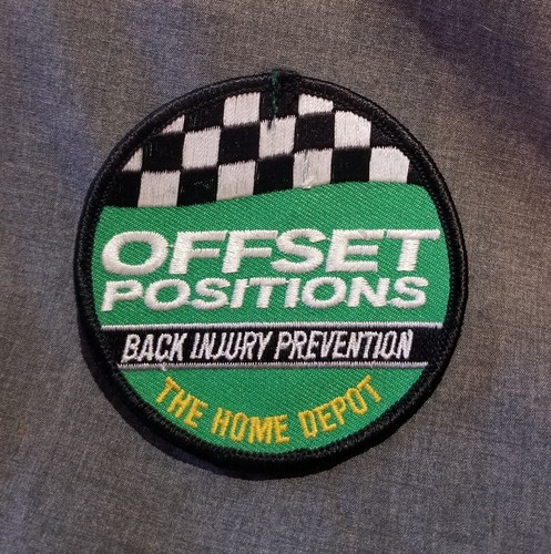 LMH PATCH Badge HOME DEPOT Program OFFSET POSITIONS Back Injury ...