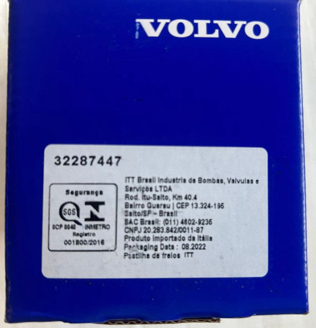 Genuine Volvo 17" Rear Brake Pads Fits S60 S90 V60 V90 XC60 XC90 ...
