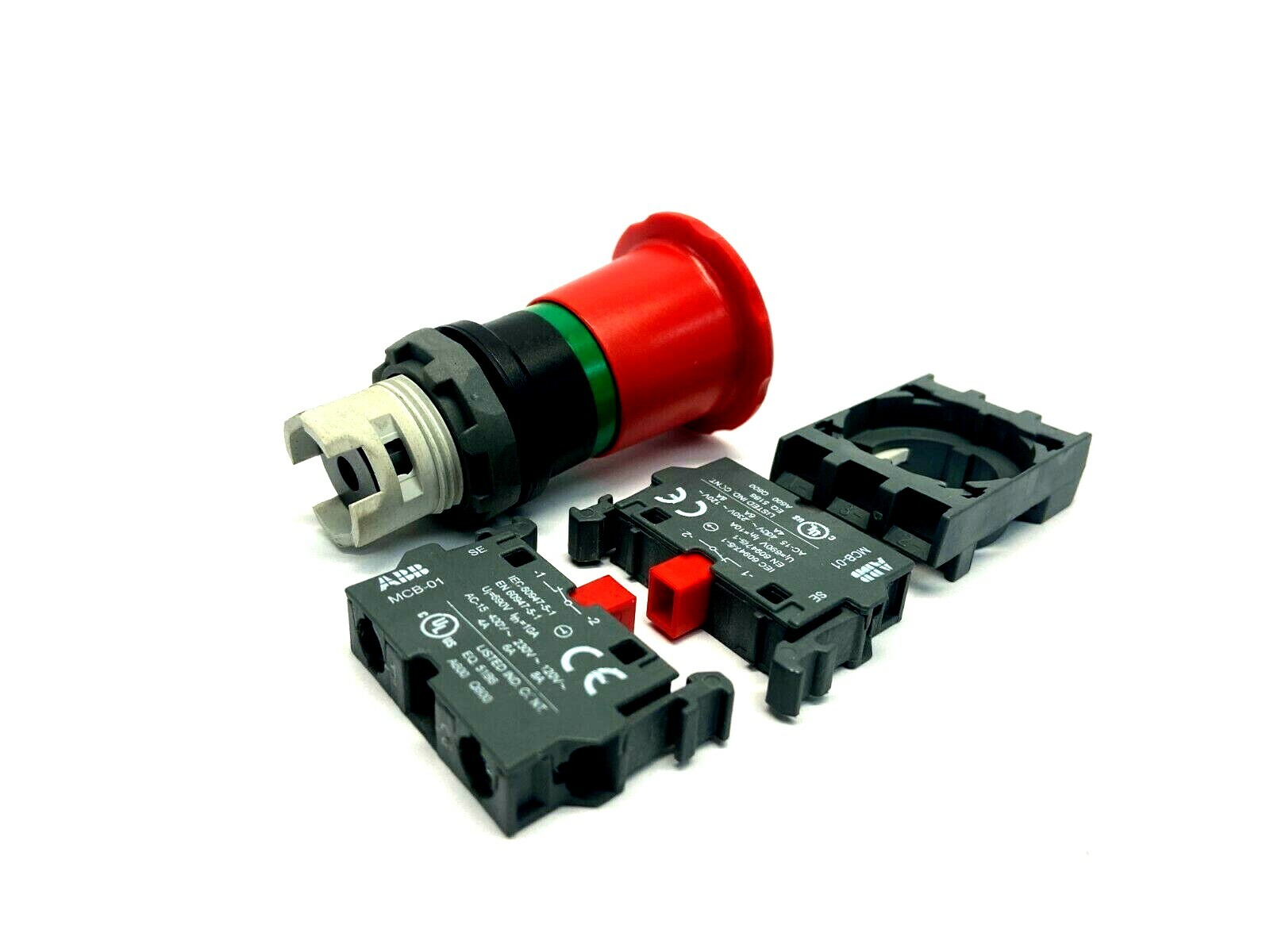 ABB 3HAC040194-001 40mm Emergency Stop MCB-01 Contact Block 1 NC and ...