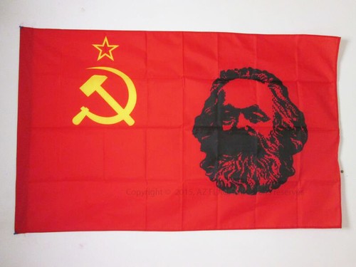 USSR WITH MARX FLAG 2' x 3' for a pole - MARXISM FLAGS 60 x 90 cm ...