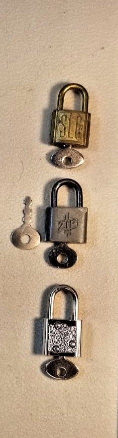 VINTAGE SET OF 3 LOCKS PADLOCKS SLC ZIP YT15 | eBay