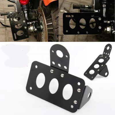 Motorcycle Black Side Mount License Plate Bracket Holder For Harley ...