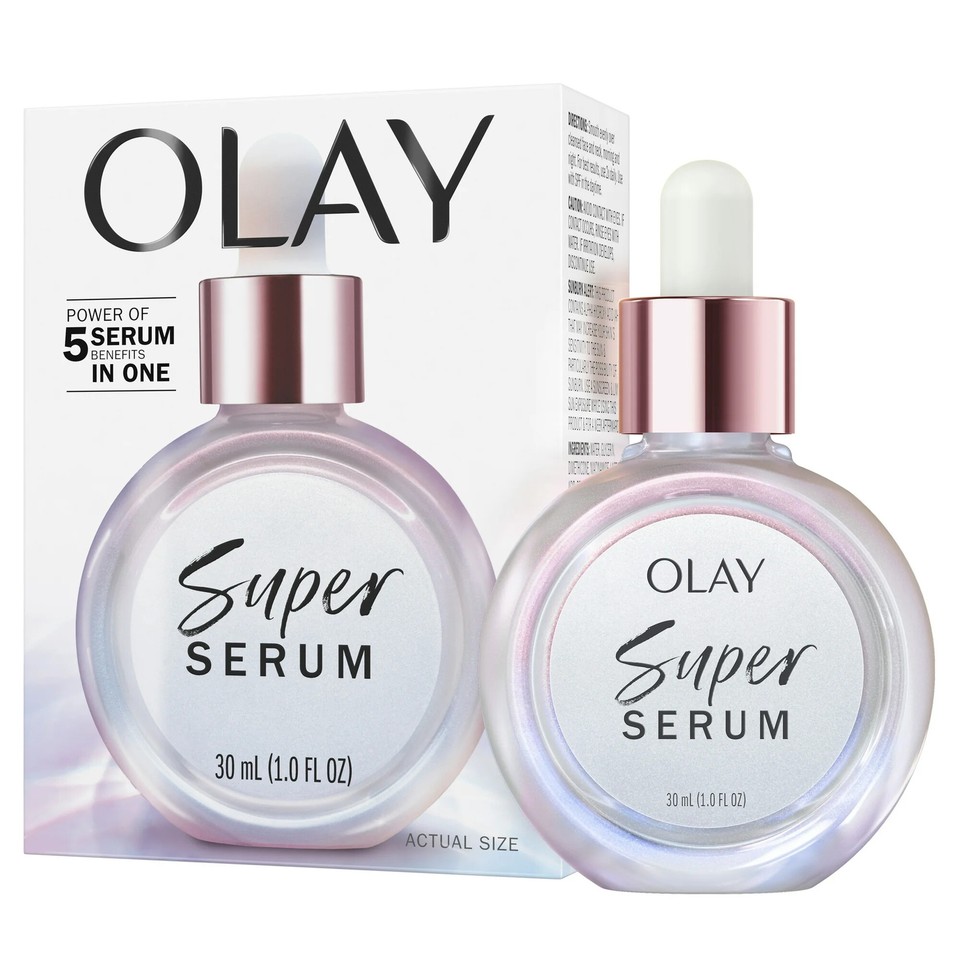 (2 pack) Olay Super Serum 5-in-1 Anti-Aging Face Serum, Smoothing Serum ...