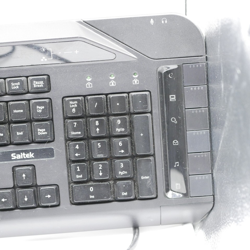 Saitek Eclipse III Backlit Multimedia Wired Keyboard PK24U | eBay
