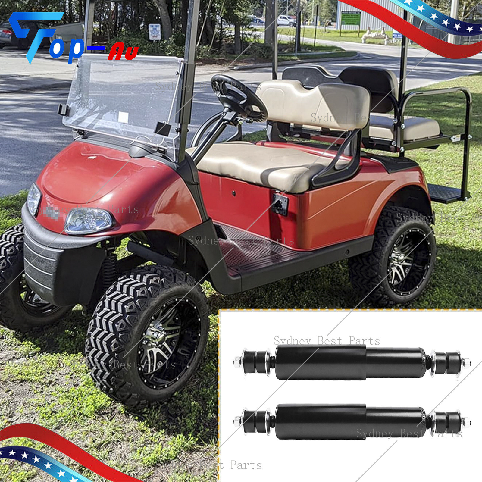 2× Front Shocks & Rear Shock Absorbers For EZGO TXT gas/electric golf ...