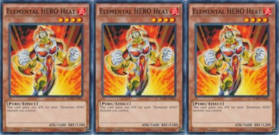 Elemental HERO Heat SDHS-EN005 X 3 1st Mint YUGIOH Cards | eBay