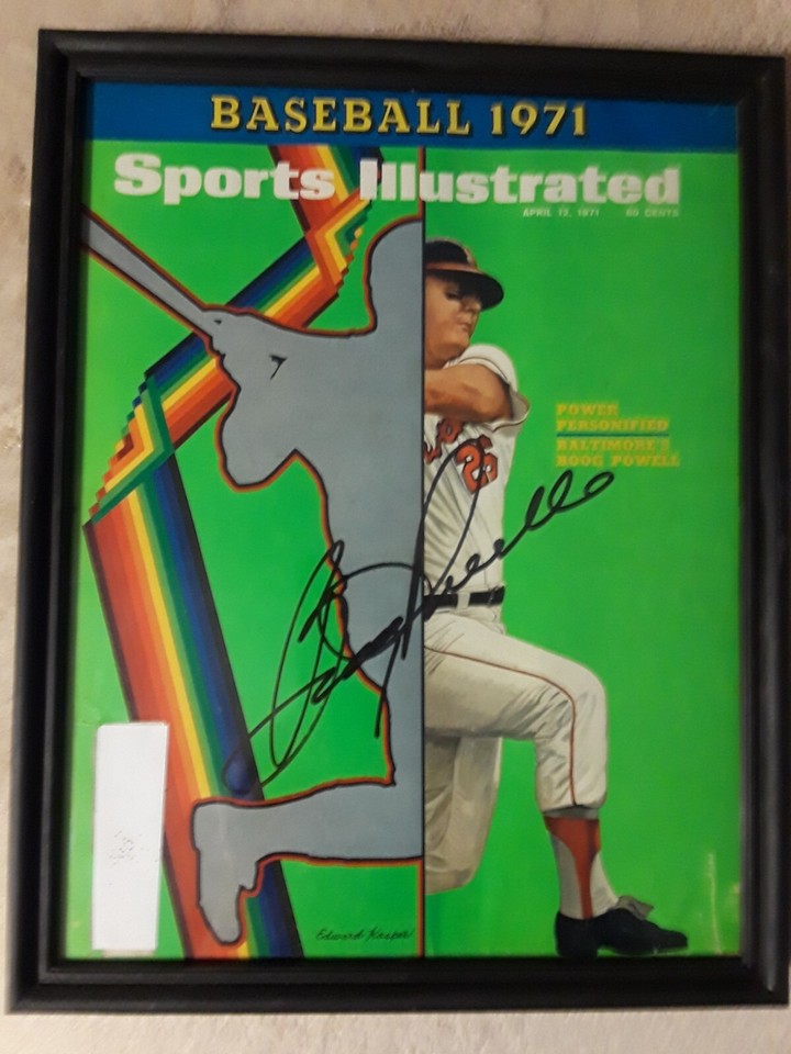 BOOG POWELL MLB SIGNED AUTOGRAPH FRAMED 1971 SPORTS ILLUSTRATED FULL ...